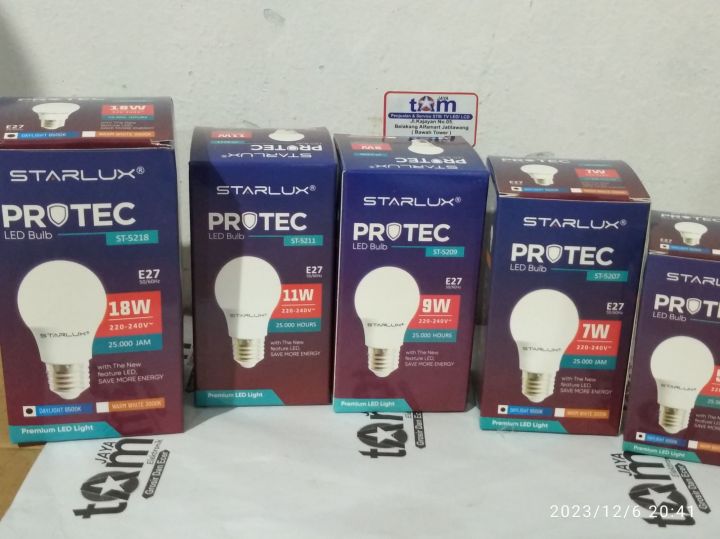 Lampu LED A-BULB STARLUX PROTEC 18W 14W 11W 9W 7W 5W 3W SNI | Lazada Indonesia