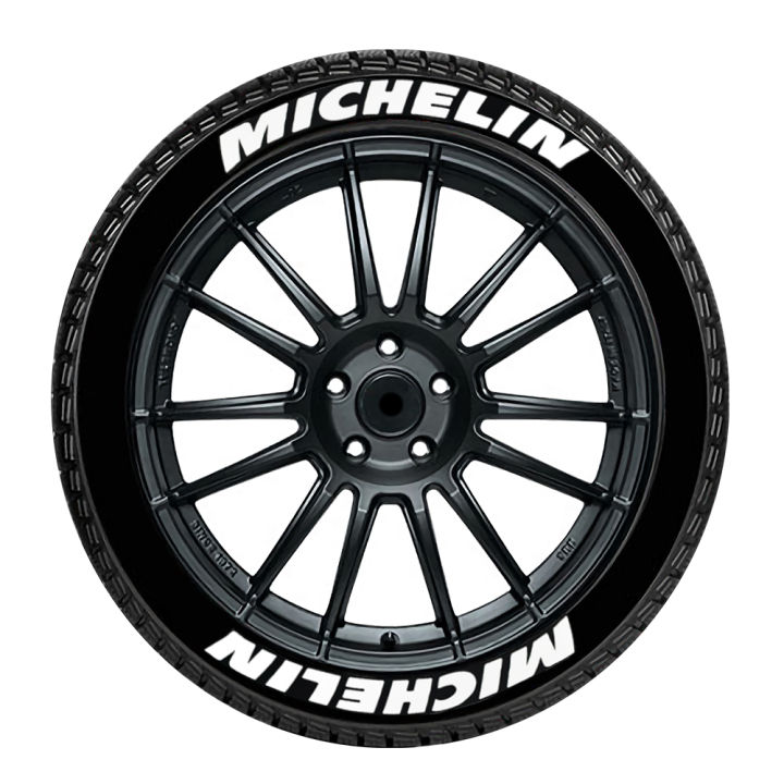 3D Letters MICHELIN Tire Stickers Connected Lettering Wheel Logo Car ...