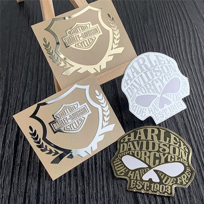 Harley Metal Logo Skull Motorcycle Racing Styling Stickers Emblem Badge ...