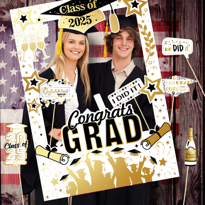 Class of 2025 Graduation Party Photo Booth Props Congrats Grad ...