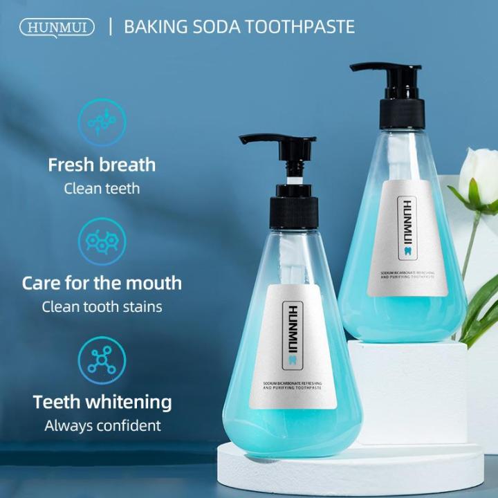 Cross-Border Hunmui Soda Fresh and Clean Toothpaste Fresh Breath Yellow ...