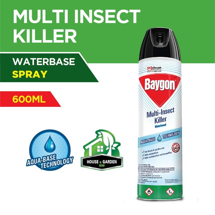 BAYGON MULTI INSECT KILLER WATERBASED- 600ML | Lazada