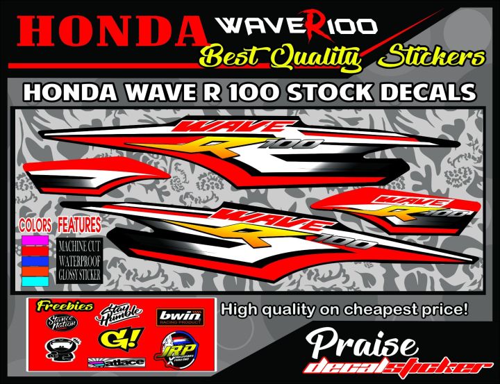 Honda (Wave 100 R design)stock decals | Lazada PH
