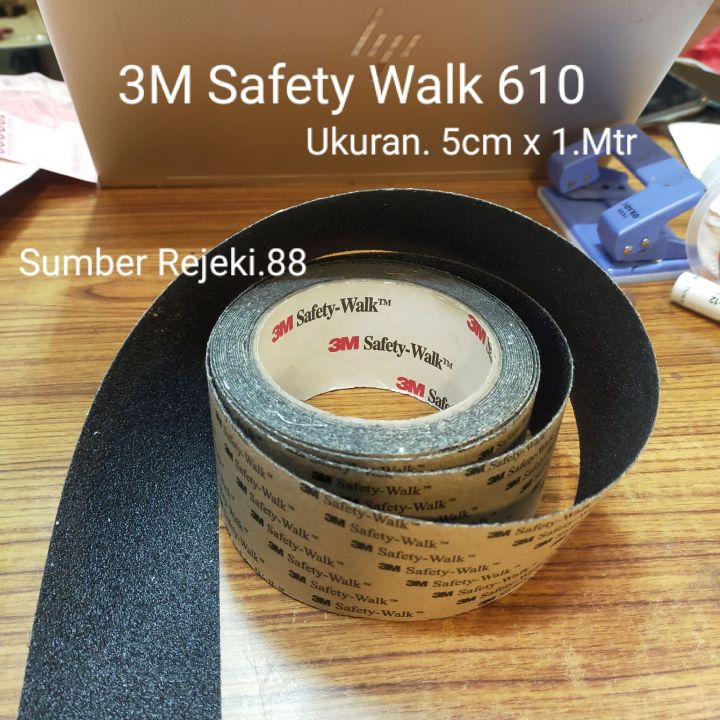 3m Safety walk 610 Black - Lakban Anti Slip - Lakban Lantai -Tangga - Isolasi Anti Licin Ukuran ...