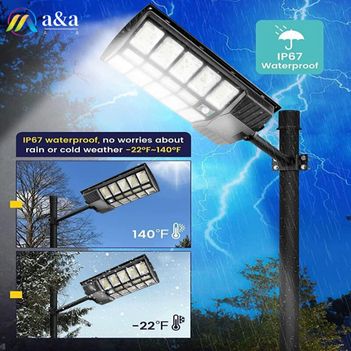 A&A A A Solar Street Lights Outdoor Lamp, 2000W 1500W 800W 400W 200W IP67 Waterproof Solar Light ...