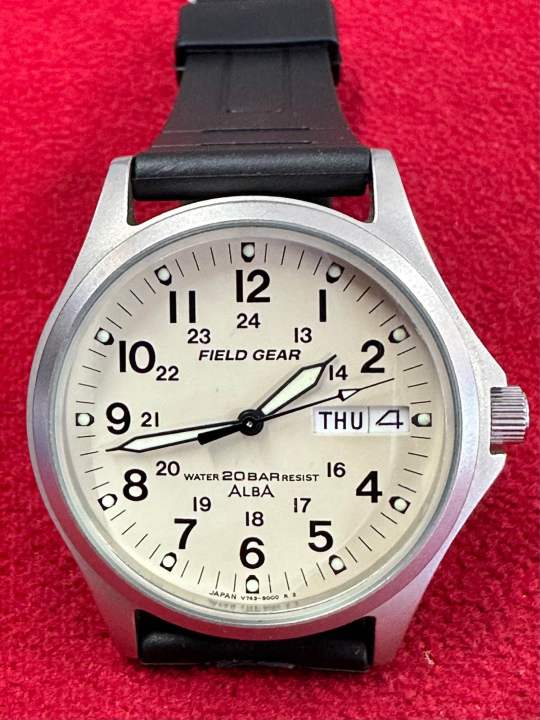 ALBA FIELD GEAR WATER 20 BAR RESIST Quartz ตัวเรือนสแตนเลส นาฬิกาผู้ชาย ...