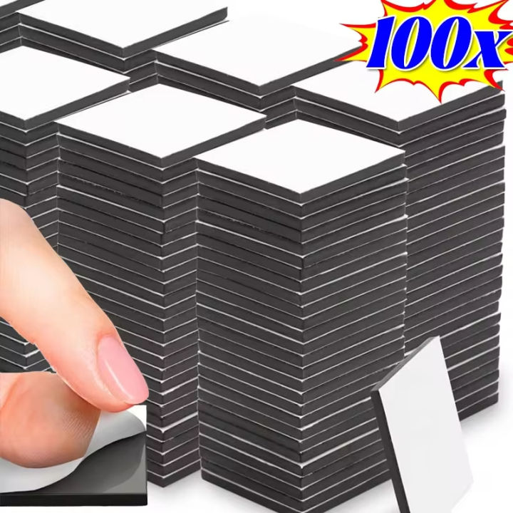 50/100PCS Magnetic Sheets Square Self Adhesive Magnets Sheet Soft Small ...