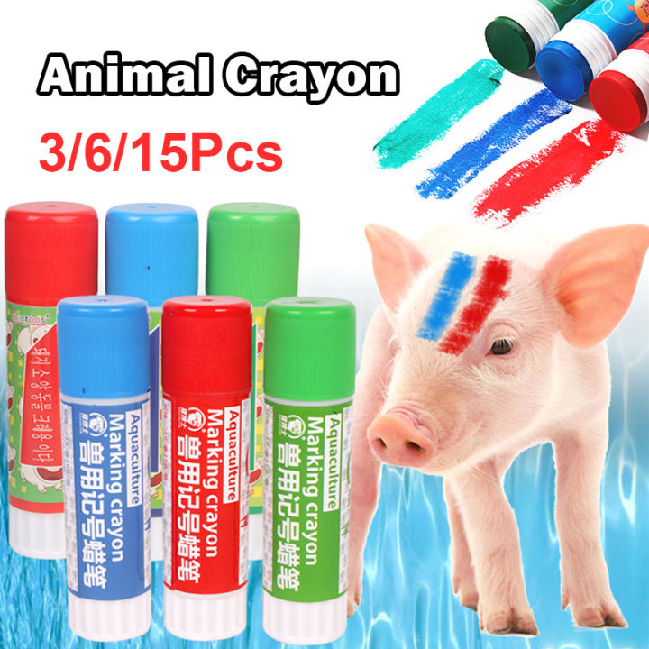 3/6/15Pcs Pig marker Crayon Animal marking crayon Piglet marker color ...