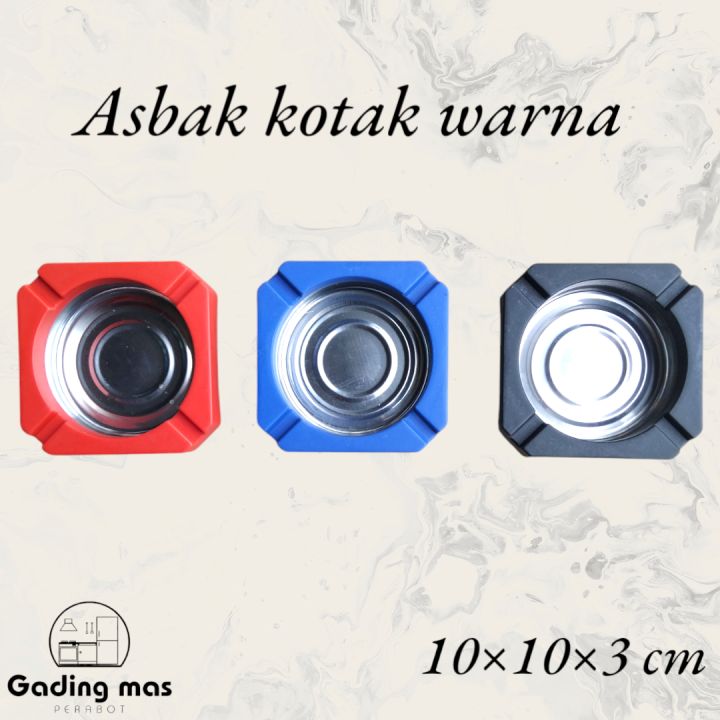 ASBAK KOTAK WARNA / ASBAK PLASTIK / ASBAK STAINLESS / ASBAK WAR A ...