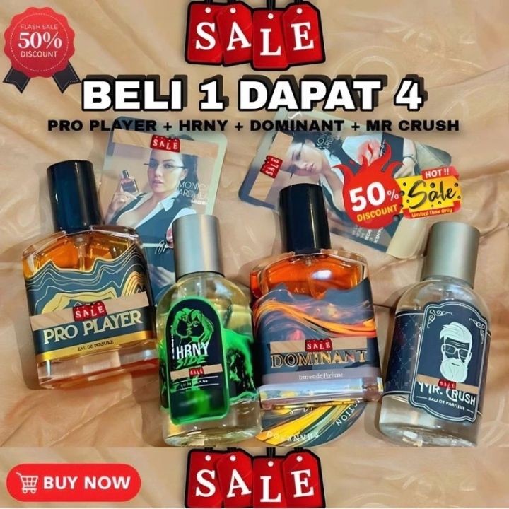 ( Paket Hemat ) Beli 1 dapat 4 botol Parfum Proplayer|Dominan|man ...