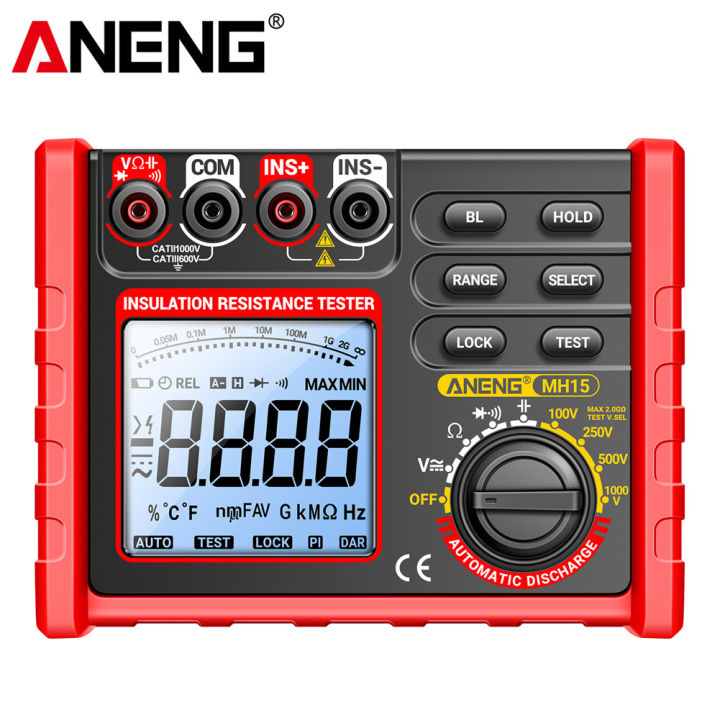 【ANENG】Digital Insulation Resistance Meter Automatic Discharge AC/DC ...