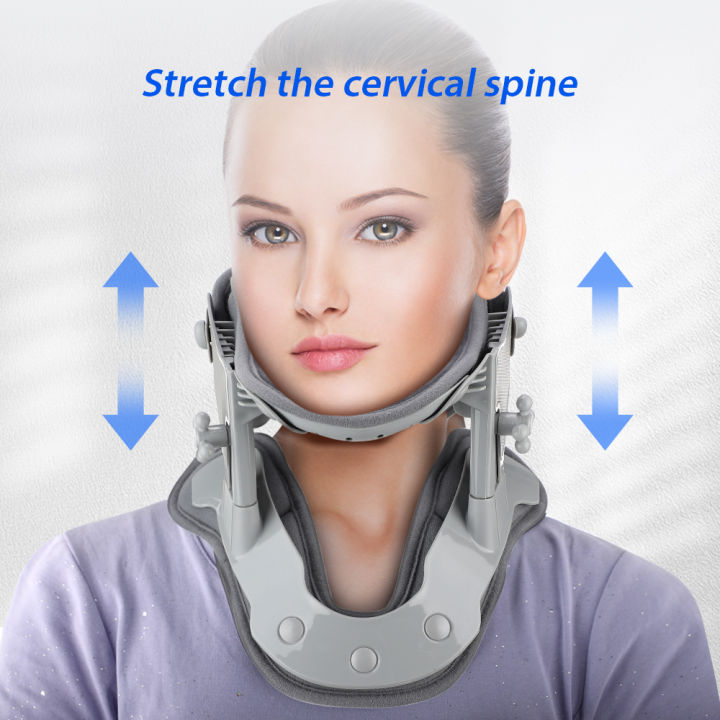 Neck Cervical Traction Adjustable Heating Cervical Support Posture ...
