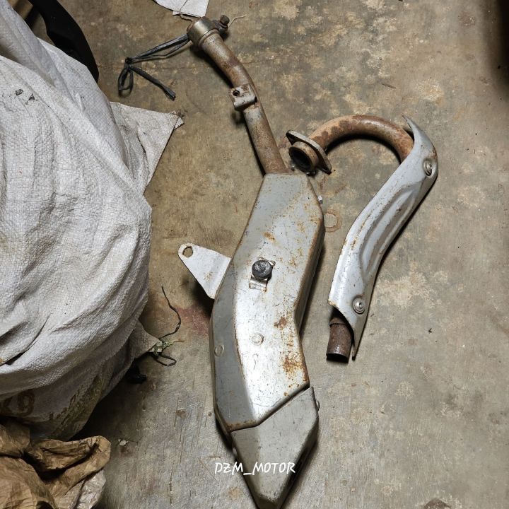 exhaust knalpot original KLX 150 s dtracker Lama Old Kumplit selencer ...