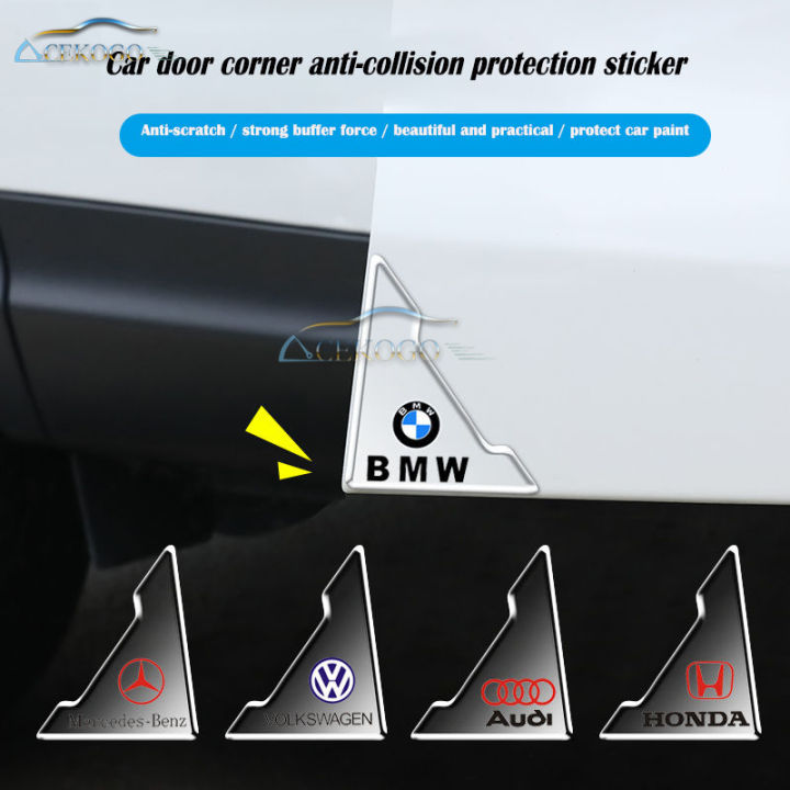 ACEKOGO 2Pcs Transparent Car Door Corner Stickers Car Door Corner Anti ...