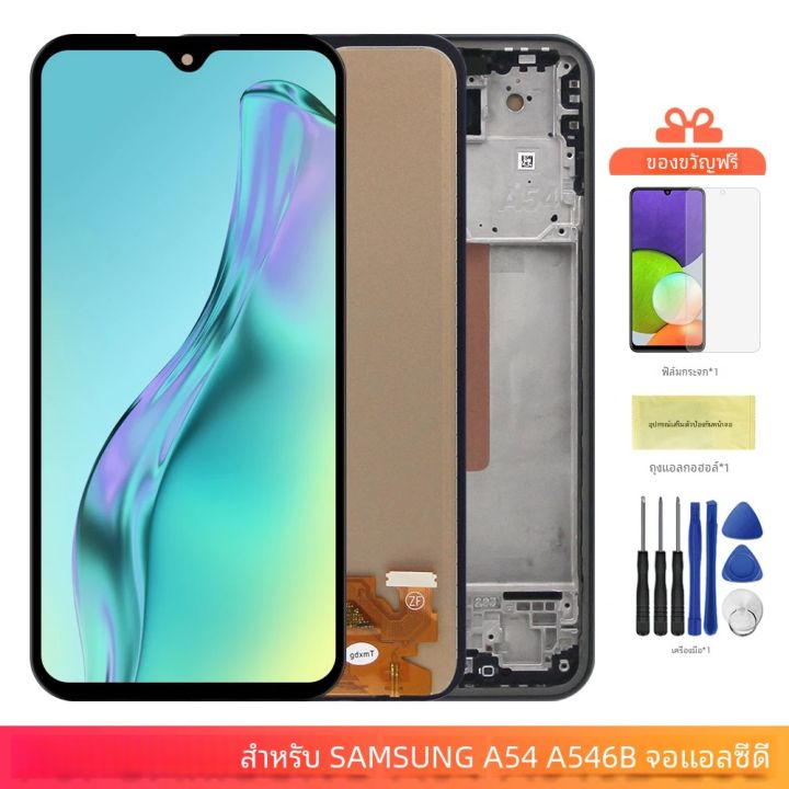 TFT A54 จอแสดงผลสําหรับ Samsung Galaxy A54 A546B A546B/DS จอแสดงผล LCD ...