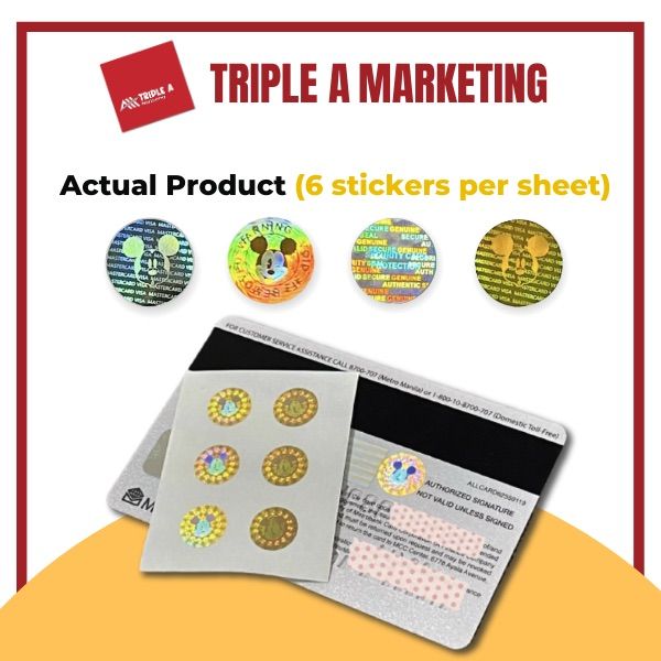 Credit And Debit Card CVV Security Seal Label Protection With Void And ...