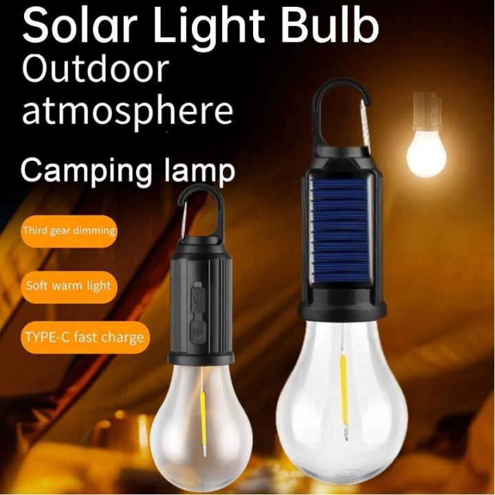 Solar Camping Light led Retro Lighting Bulb Portable Spherical Charging ...