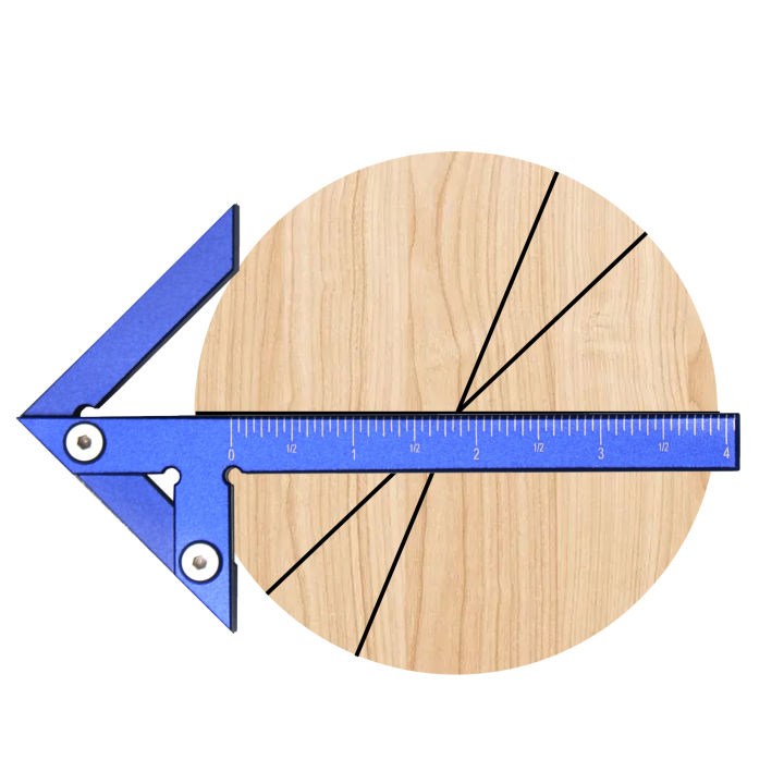 Inch Triangle Ruler Scriber Gauge Center Scribe Measuring Tool Center ...