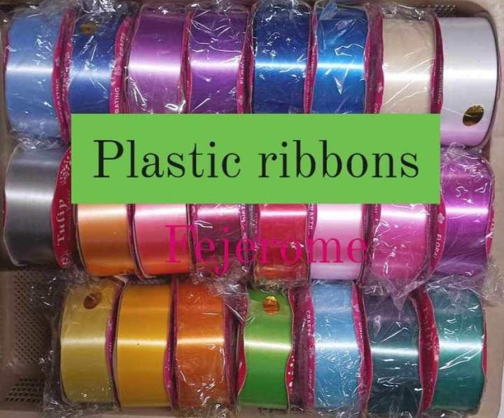 Plastic reversible ribbon for gift wrapping DIY crafts and projects ...