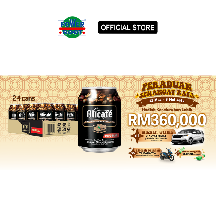 Alicafe Tongkat Ali & Ginseng Original (250ml X 24 Cans) | Lazada