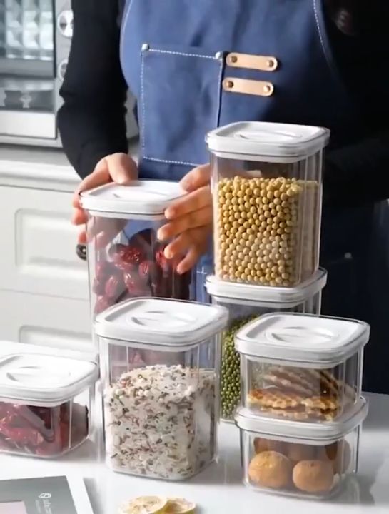 2000ml Stackable Twist Lock Airtight Container Food Storage Box Kitchen ...