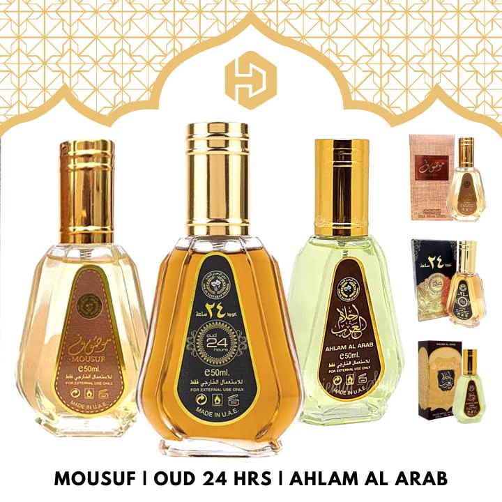 [SG] Oud 24 Hours | Ahlam Al Arab | Mousuf EDP 50ML | Lazada Singapore