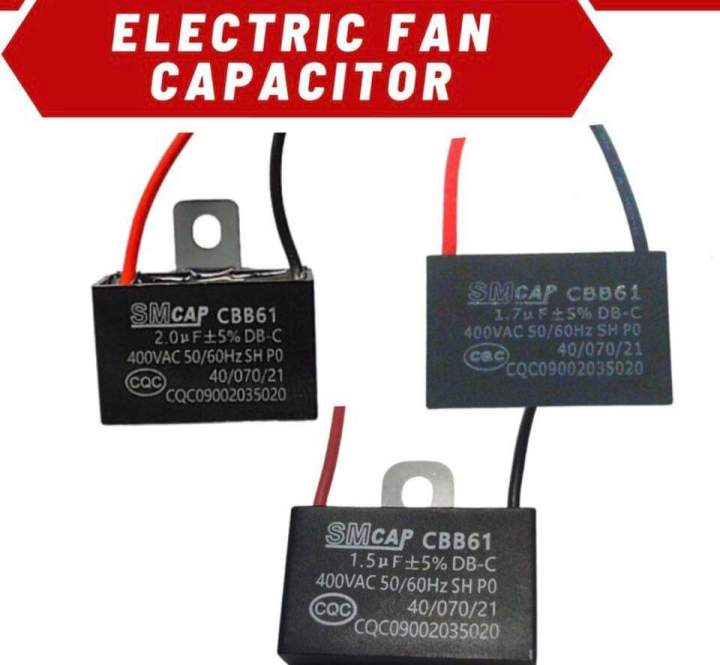 1.5 uf 400VAC 50/60Hz ELECTRIC FAN STARTING CAPACITOR | Lazada PH