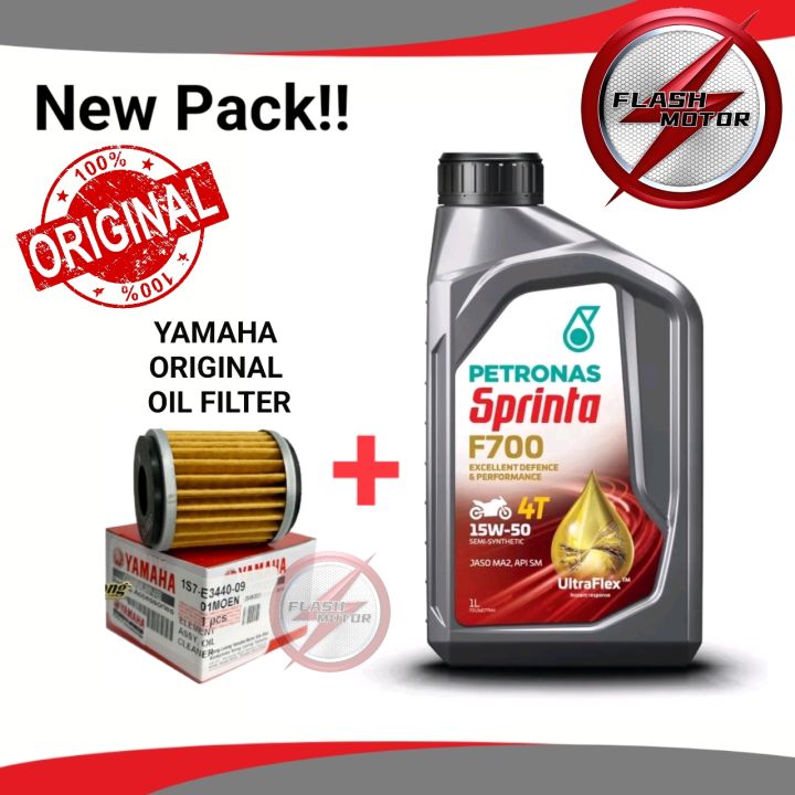 Flashmotor ORIGINAL 4T 15w50 SEMI Petronas F700 + FREE YAMAHA ORIGINAL ...