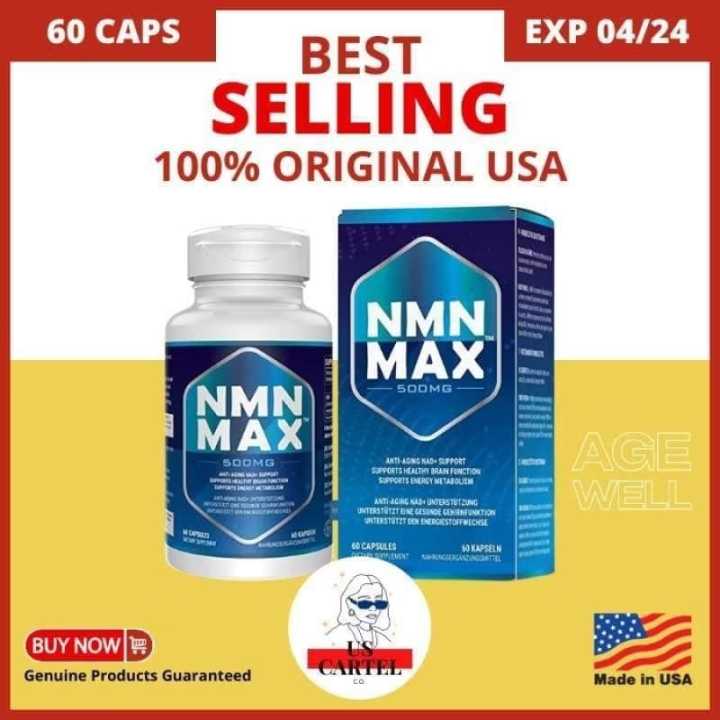 Nmn Max 500Mg Nad + Nicotinamide Mononucleotide 60 Capsules Usa ...
