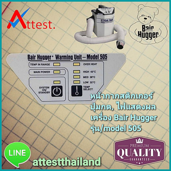 หน้ากากปุ่มกด และ แสดงผล เครื่อง Bair Hugger รุ่น 505 User interface ...
