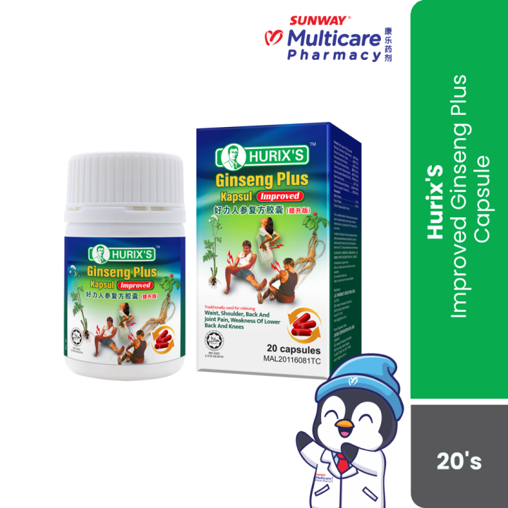 Hurix'S Improved Ginseng Plus Kapsul 20S | Lazada