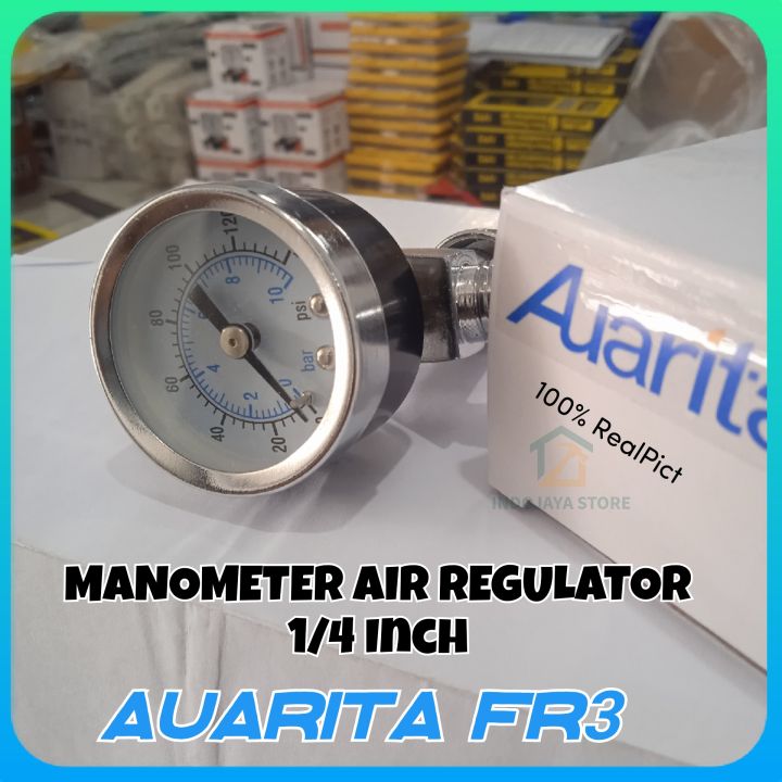 Manometer Air Regulator FR3 Auarita 1/4 Inch cocok untuk Spray Gun dan ...