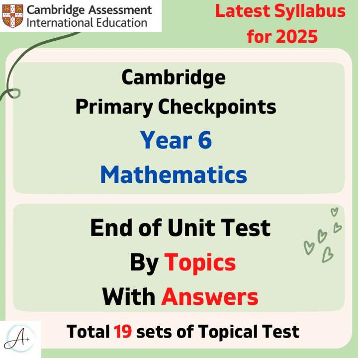 Year 6 Math Cambridge Primary Topical Test Papers with Answers ...