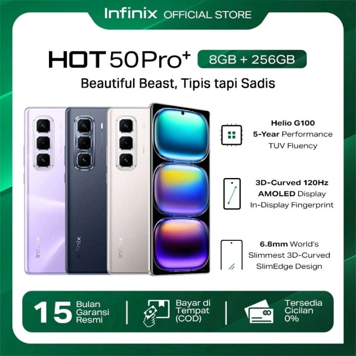 INFINIX HOT 50 PRO+ RAM 8GB / 256GB NEW GARANSI RESMI ORIGINAL INFINIX | Lazada Indonesia
