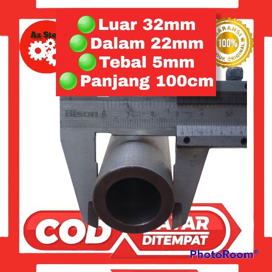 Pipa Besi Seamless 1" - Diameter Luar 32mm/Dalam22mm - Tebal 5mm ...