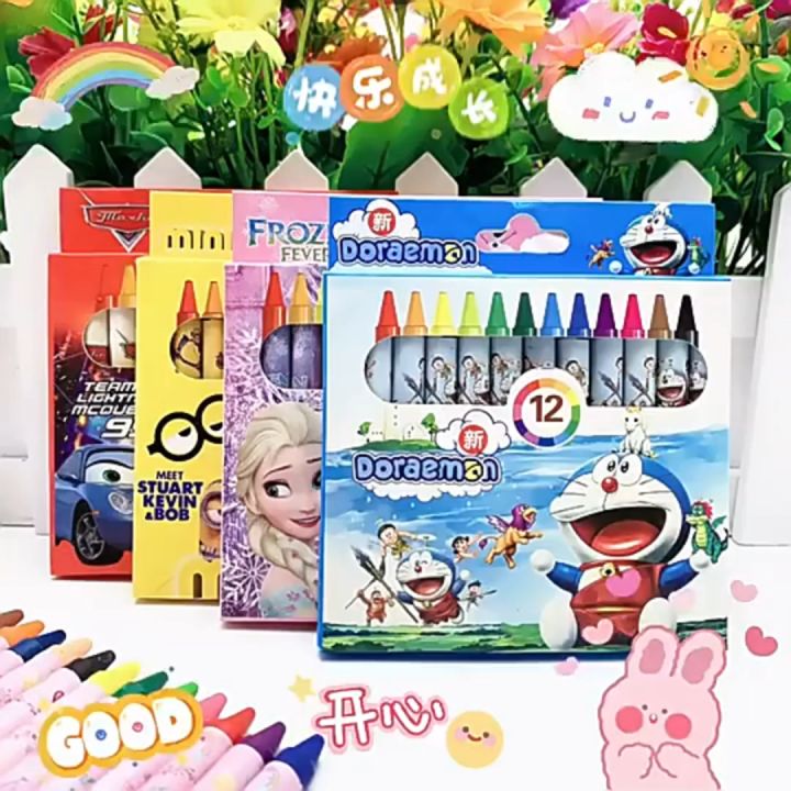 Crayons Cartoon Character Stationery Painting with 2 Available size ...
