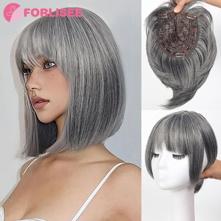 Synthetic 3D Bangs Invisible Seamless Head Hair Straight Hair Hair Air ...