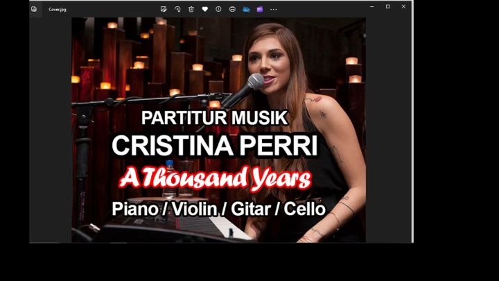 Partitur Musik Not Balok A Thousand Years Cristina Perri dengan Piano ...