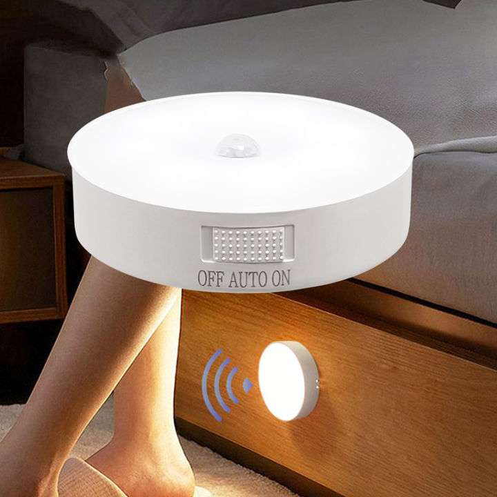 Motion Sensor Light USB Rechargeable Night Light LED Lamp for Kitchen Bedroom Stairs Hallway ...
