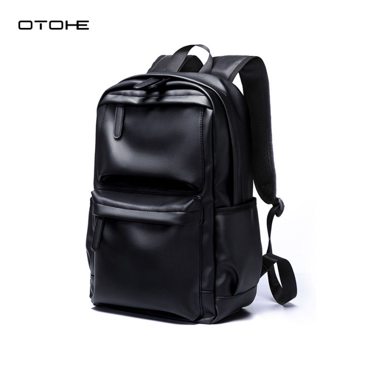 OTOHE Fashion Men’s Backpack Unisex Portable Laptop Backpack Soft PU ...