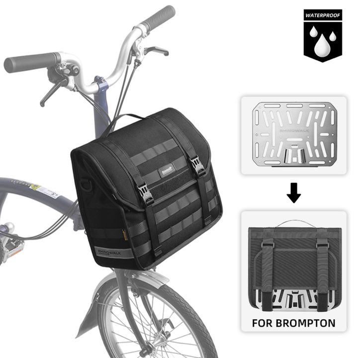 Rhinowalk Folding Bicycle Front Bag For Brompton With Back Adapter ...