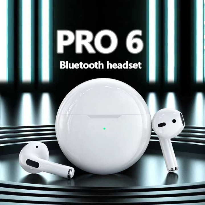 PRO 6 Wireless Bluetooth Headset 5.0 Bluetooth Protocol Earplug Type ...