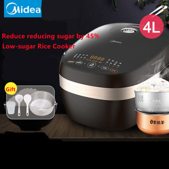 Midea Low-sugar Rice Cooker Household 4L Multifunctional Health Sugar ...