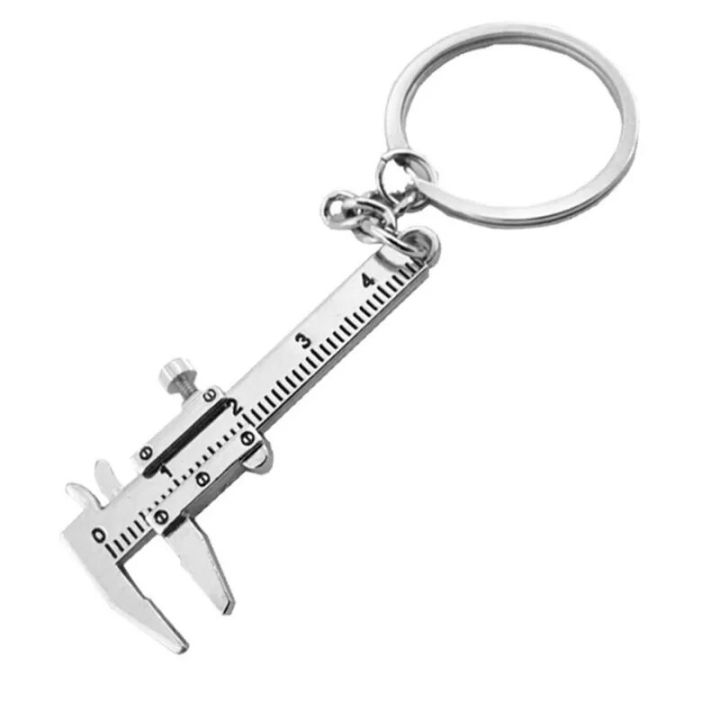 Mini Vernier Caliper Pocket Key Chain Keyring Ornaments Small 3D ...