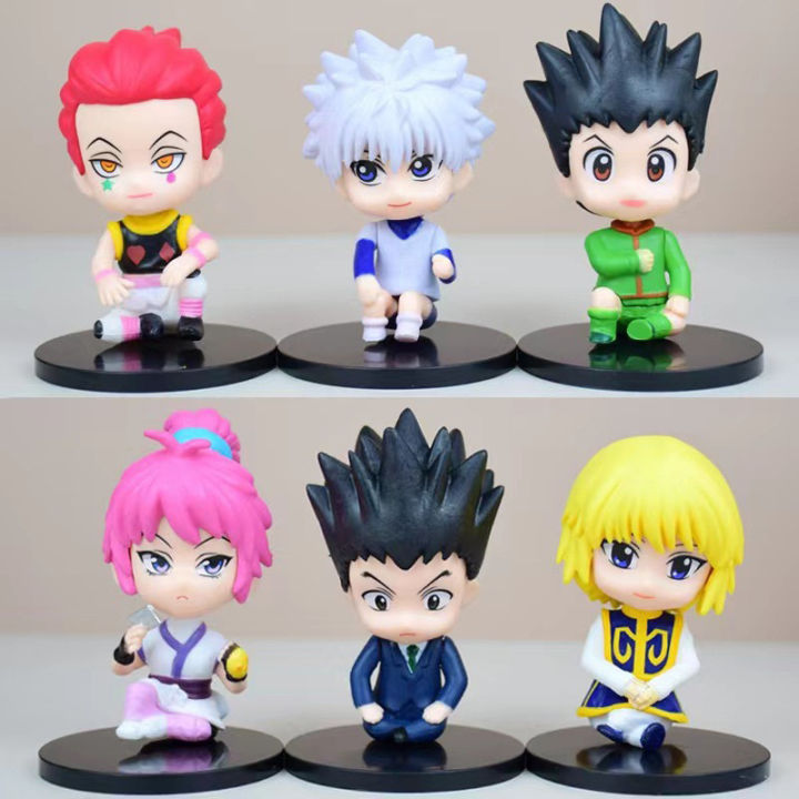 Fastshipment 6pcs Statue Hunter×Hunter Action Figures GON·FREECSS Killua Zoldyck Kurapika ...