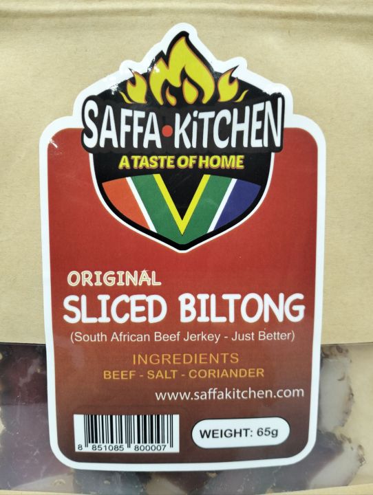 SAFFA KITCHEN Beef Biltong, sliced. Original recipe 55g, 250g, 500g, 1,000g | Lazada.co.th