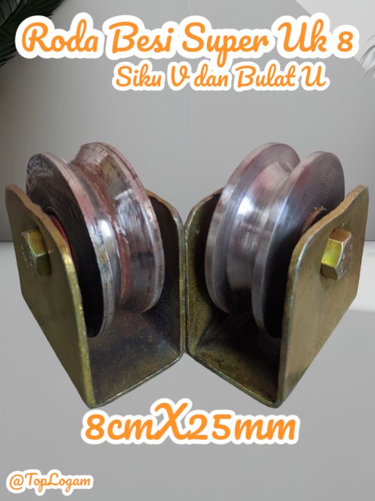 Roda Besi Super Uk 8CM Untuk kebutuhan Pagar,Gerbang,Gebyog,dll ...