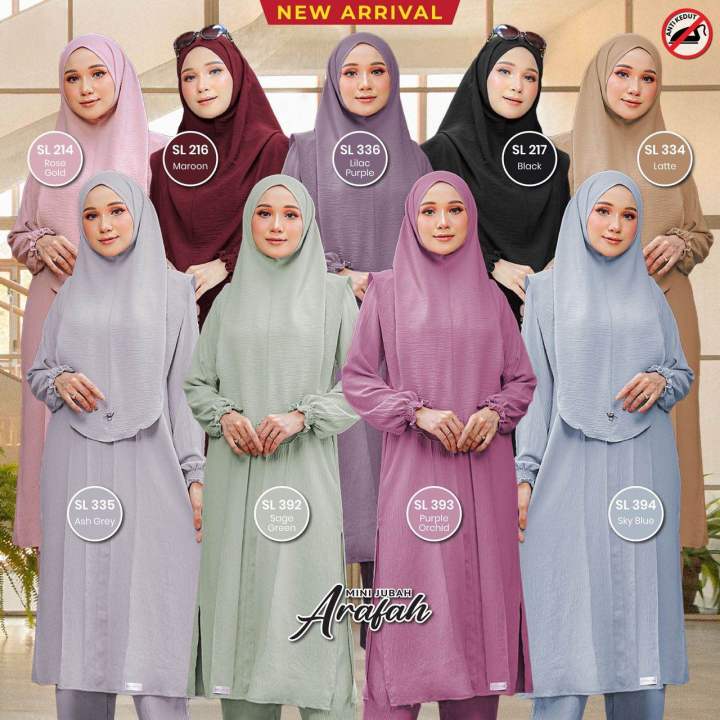 YURISKA CLOSET - Mini Jubah Arafah Suit Muslimah Labuh Ironless Mesra ...
