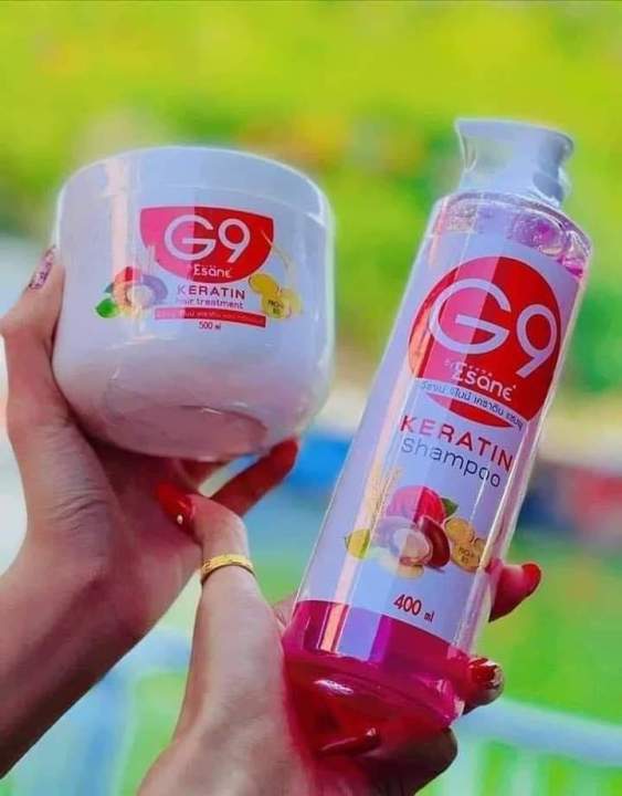 G9 Shampoo + G9 Keratin G9 ေခါင္းေလ်ာ္ရည္ +G9 ဖေယာင္းေပါင္းေဆး 1စံု ...