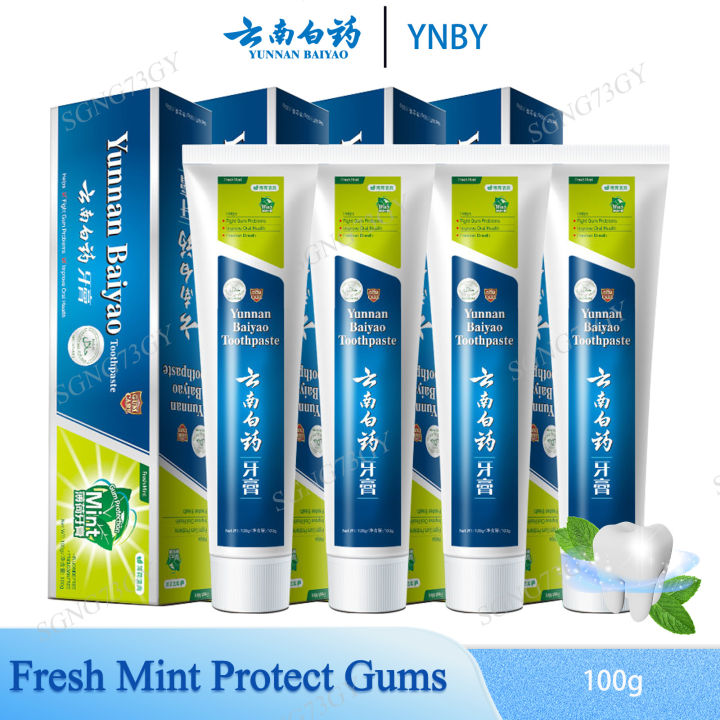 Yunnan Baiyao l YNBY Toothpaste 100g Oral Protection Icy Cool Mint ...